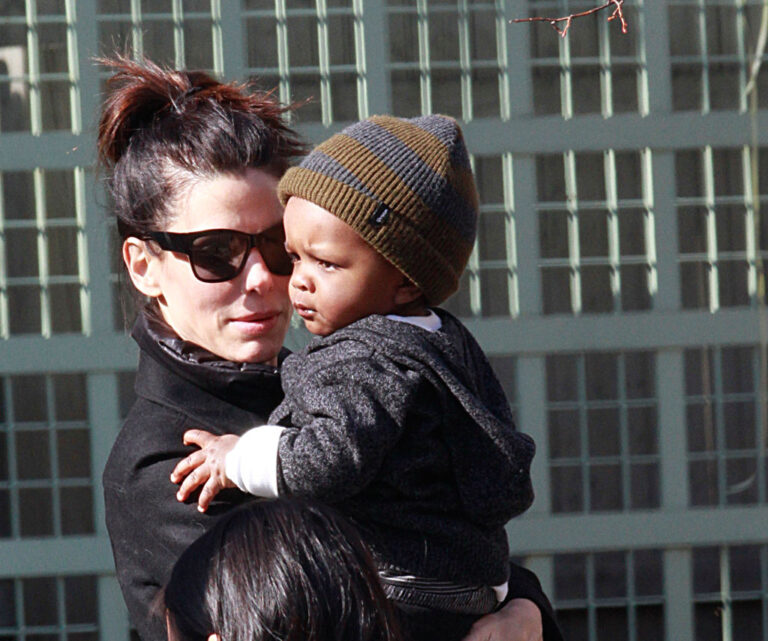 Actress Sandra Bullock Steps Out w/ Her Son LOUIS - He's Grown Up