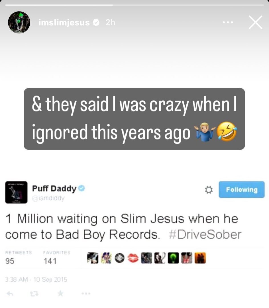 Slim Jesus Says He Turned Down $1 Million Diddy Deal!!