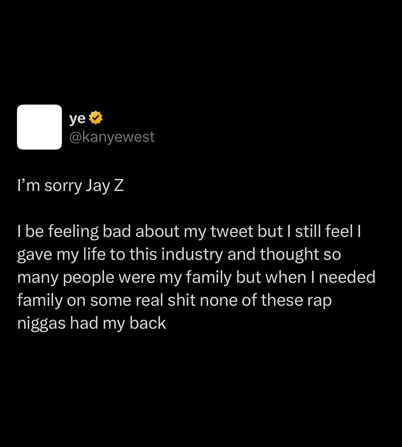 Kanye West: "I'm Sorry Jay-Z"