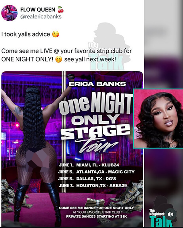 Recession Hits Rapper Erica Banks ... She Returns To Str*pping!