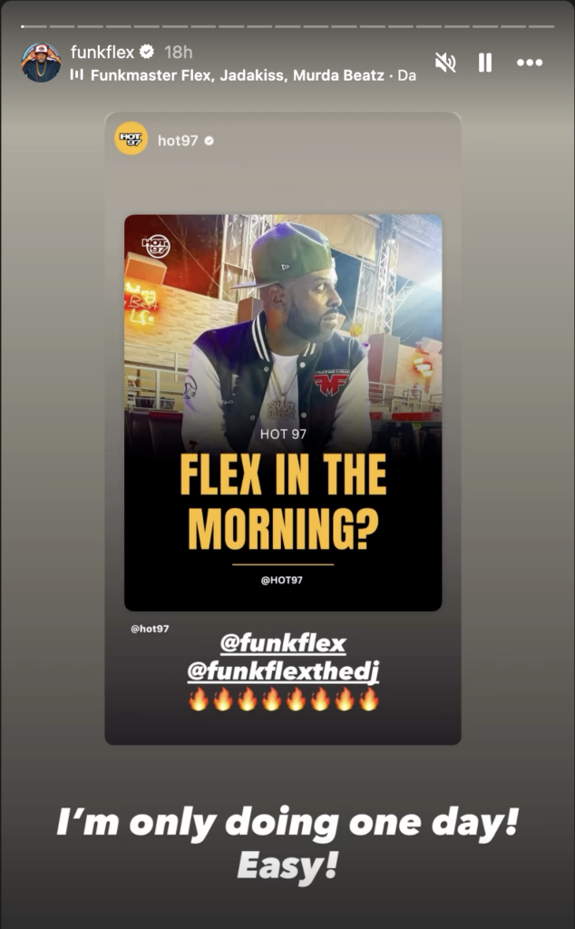 Flex Clarifies His Role at Hot 97 Temporarily