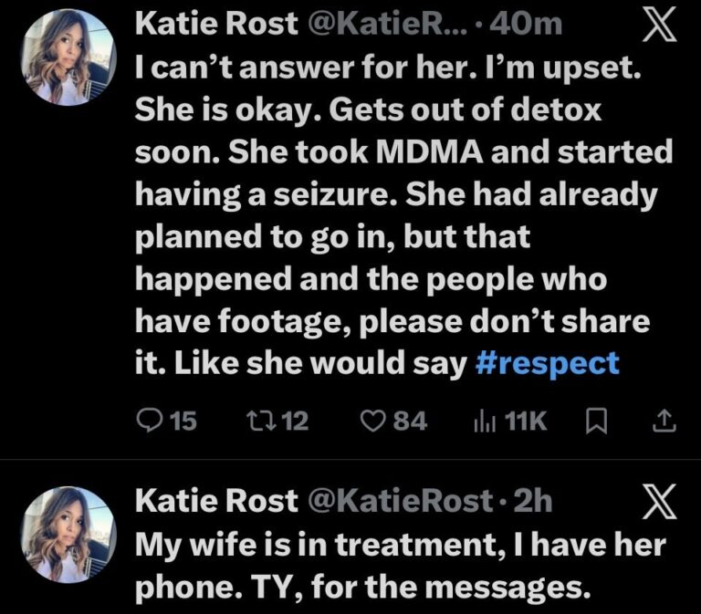 Katie Rost's Health Update After Drug Incident