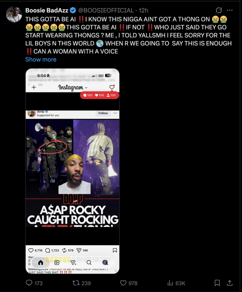 Boosie Badazz Reacts to A$AP Rocky's Outfit
